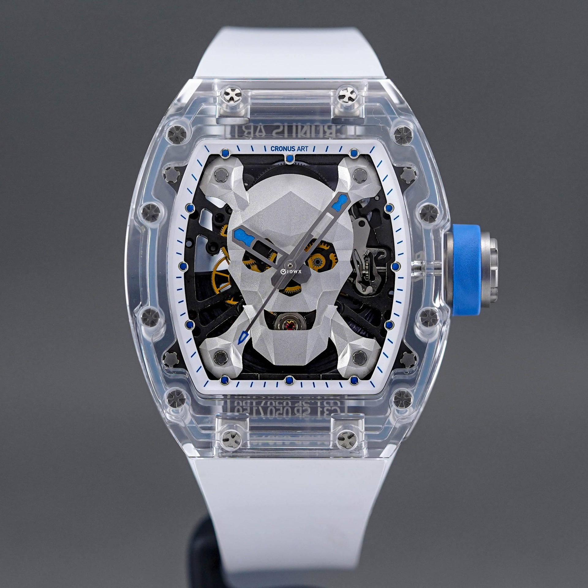CRONUS ART SKELETON SAPPHIRE WHITE LIMITED EDITION – kronometry.id