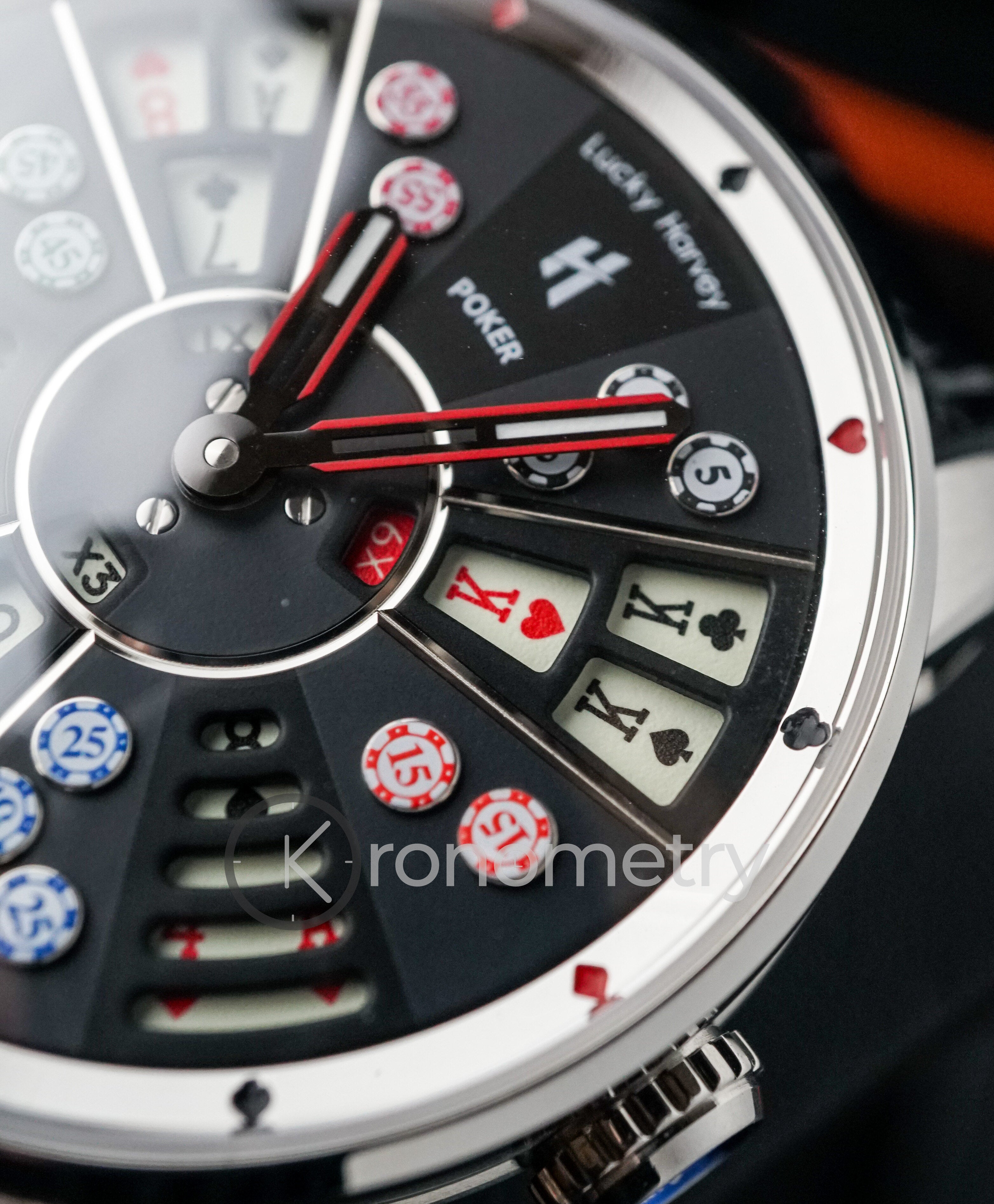 PLAYER SERIES SILVER THREE CARD POKER WATCH – kronometry.id